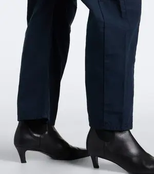 Veronica Beard Sloan Cotton Barrel-leg Pants