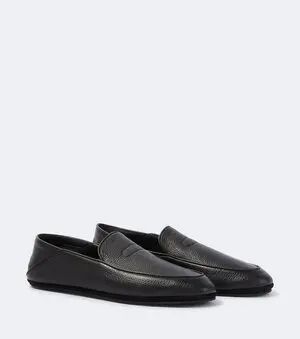 John Lobb Kingston Ii Leather Slip-on Shoes - Black