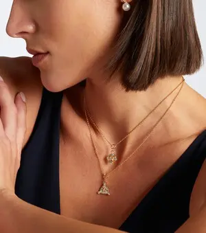 FOUNDRAE Reverie 18kt Yellow Diamond And Topaz Pendant Necklace