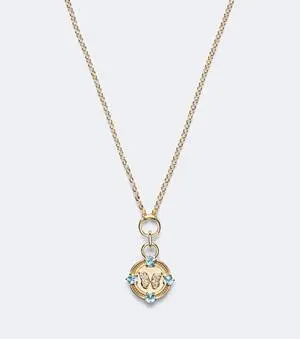 FOUNDRAE Reverie 18kt Yellow Diamond And Topaz Pendant Necklace
