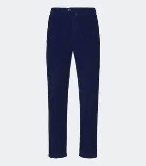 Kiton Cotton Straight Pants - Blue