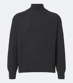 Le Kasha Ribbed-knit Cashmere Sweater - Grey