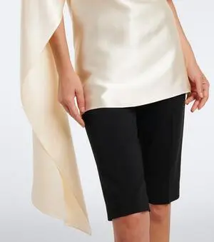 Magda Butrym Asymmetric Silk Satin Top