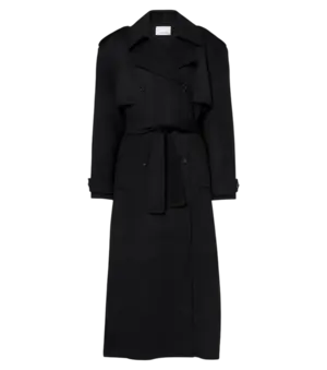 THE FRANKIE SHOP Nikola Padded Wool And Cashmere Trench Coat - Black