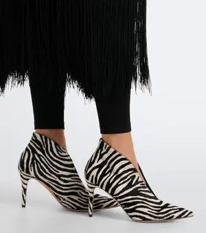 GIANVITO ROSSI Zebra Print Leather Pumps