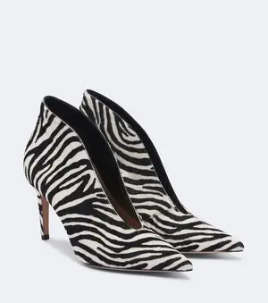 GIANVITO ROSSI Vania Zebra-print Calf Hair Pumps - Multicoloured