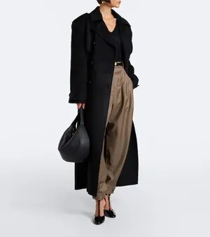 JOSEPH Bean Large Leather Shoulder Bag - Black