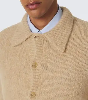 Dries Van Noten Alpaca And Wool-blend Cardigan - Beige