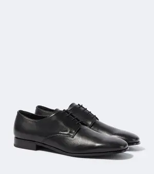 Prada Leather Derby Shoes - Black
