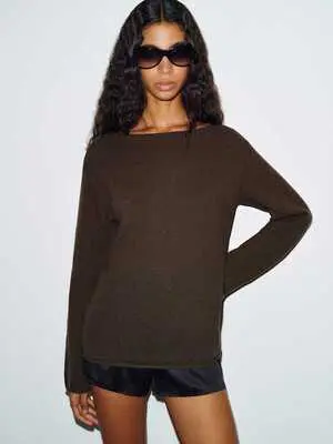 REFORMATION Marine Linen Cotton Sweater