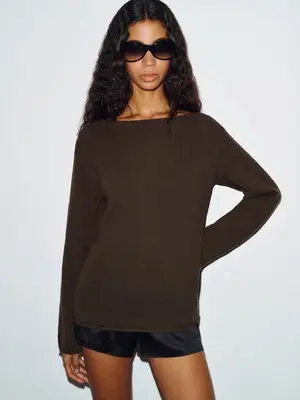 REFORMATION Marine Sweater - Brown