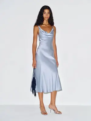 REFORMATION Olivine Silk Two Piece
