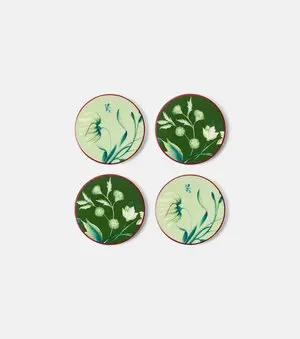 GINORI 1735 Acanto" Porcelain Coaster Set - Green