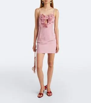 Magda Butrym Floral-appliqué Mini Dress - Pink