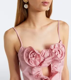 Magda Butrym Floral-appliqué Mini Dress - Pink