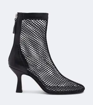 SOULIERS MARTINEZ Leather-trimmed Mesh Ankle Boots