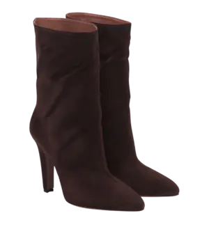 Paris Texas Suede Ankle Boots - Brown