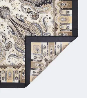 Etro Printed Silk Twill Scarf