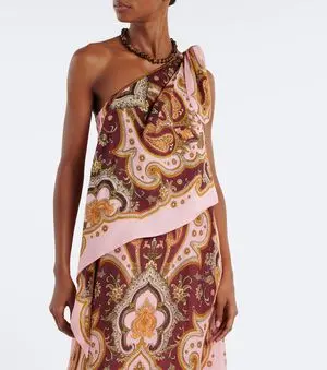 ALEMAIS One-shoulder Printed Maxi Dress - Multicoloured