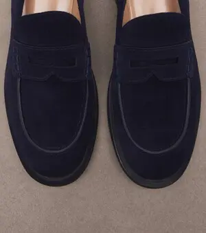 GIANVITO ROSSI Suede Penny Loafers