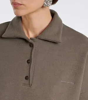 Magda Butrym Cotton-blend Fleece Polo Sweater