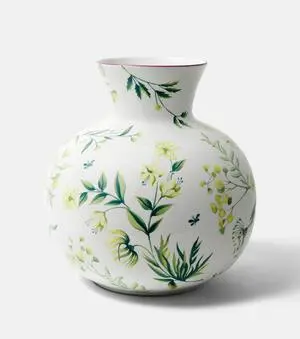 GINORI 1735 Florenza Floral Porcelain Vase - White