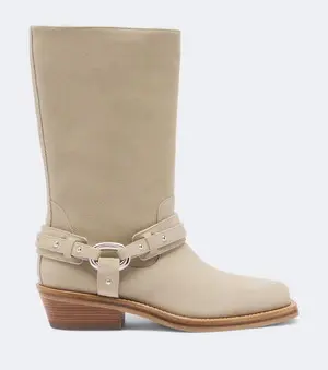 Rabanne Suede Biker Boots