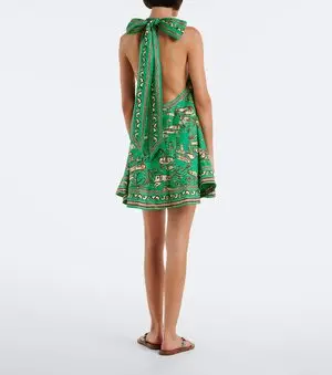 ALEMAIS Alémais Fish Sticks Printed Linen Minidress