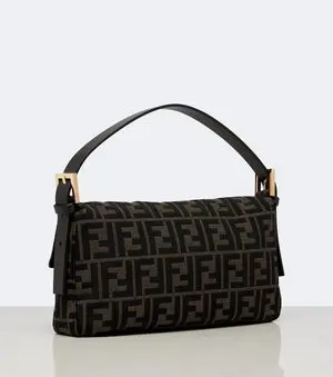 Fendi Baguette Monogram Canvas Shoulder Bag