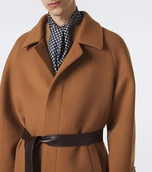 Saint Laurent Belted Wool Coat