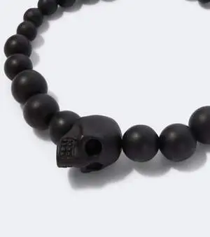 Alexander McQueen Beaded Skull Bracelet