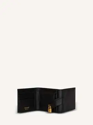 Balmain Pulse Trifold Smooth Leather Wallet - Black