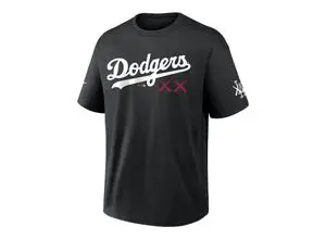 KAWS Short Sleeve Nn Max 90 Los Angeles Dodgers Tee Shirt - Black