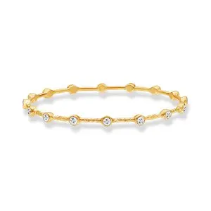 DOWER & HALL Round White Topaz Array Bangle