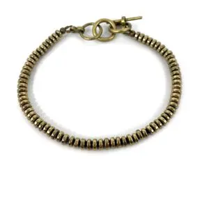 Rachel Nathan Slim: Pyrite Bracelet - Gold
