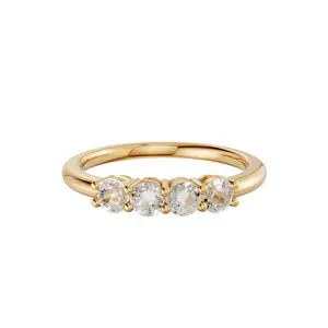 AYA FINE JEWELRY 14k Gold Four Stone Lab Grown Diamond Ring - Yellow