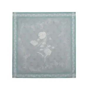 ASYII Neutrals Garden Veil Hand-rolled Silk Square With Double-face Printed - Green