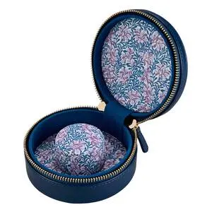 Wolf Sophia Round Zip Jewellery Case Indigo - Blue