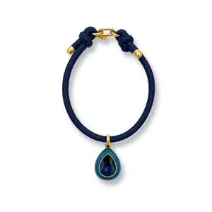 MICHAEL NASH JEWELRY Michael Nash Jewelry Lena Sapphire Resin And Sapphire Crystal Pear Drop Necklace