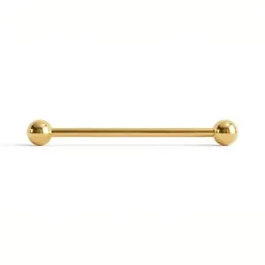 Zahav Jewelry 10k Solid Yellow Industrial Barbell