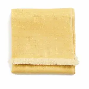 STUDIO VARIOUSLY Dandelion Butter Plush Soft Twill Merino Handwoven Throw - Yellow