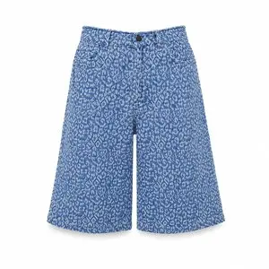 MYSIMPLICATED Leopard Denim Bermuda Shorts W