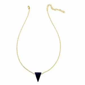 HEATHER HAWKINS 14k Gold-filled Triangle Spinel Pendant Necklace - Black