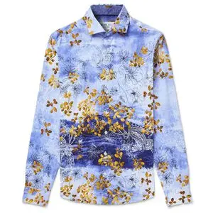 BLAKE MILL Japanese Flowers Shirt - Blue