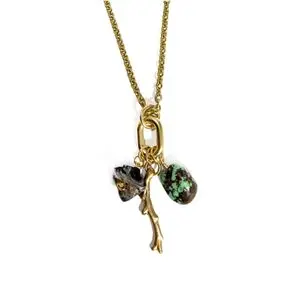 Rachel Nathan Black / Blue Desert Keepsake Necklace - Black/blue