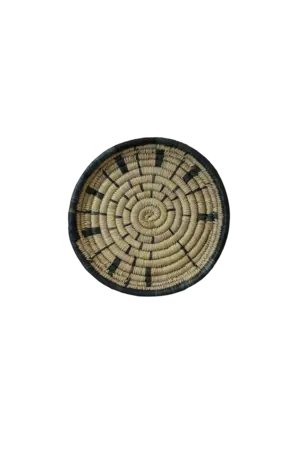 Botanical Boys Neutrals / Malawi Wall Basket Small Three - Black