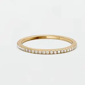 AYA FINE JEWELRY Half Eternity Band With Round Lab-grown Diamonds In 14k Solid Gold - Yellow
