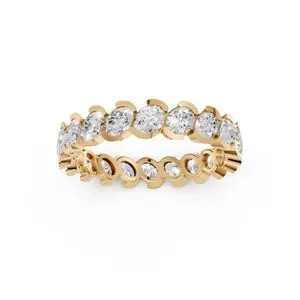 AYA FINE JEWELRY Full Eternity Oval Lab Diamond Wedding Band In 14k Gold For - Yellow