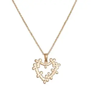 TOOLALLY Hearts In Flowers Sterling And Vermeil Necklace - Gold