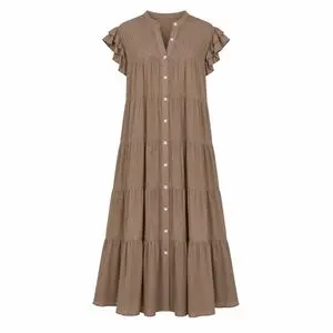 MUCHE & MUCHETTE Tracey Maxi Dress Khaki - Green